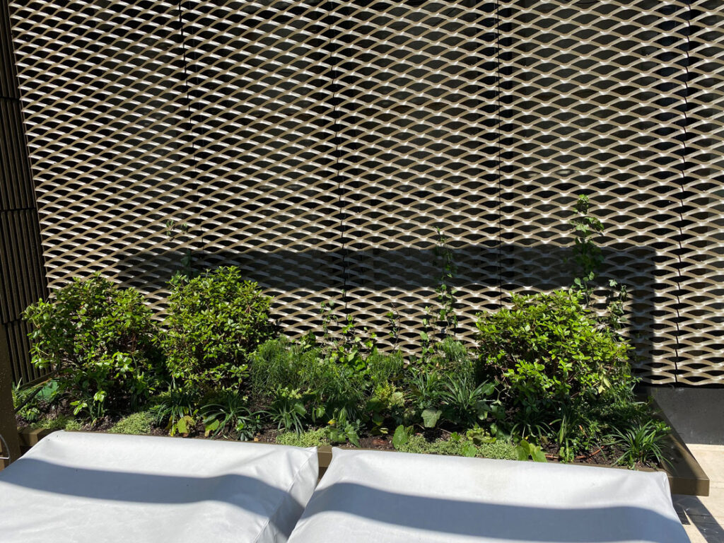 NYC Expanded Mesh Rooftop Pavilion