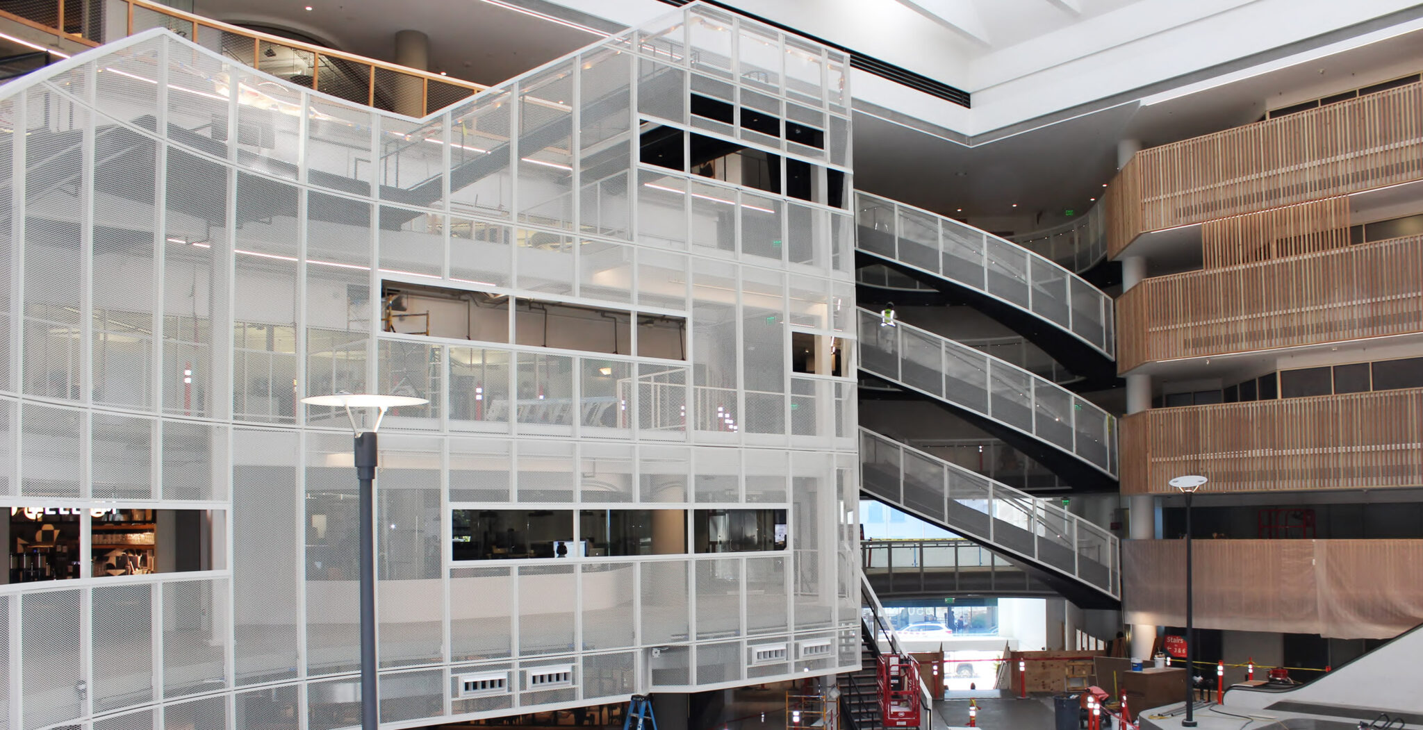 Air BNB Expanded Mesh Interior Architecture and Railing Infill