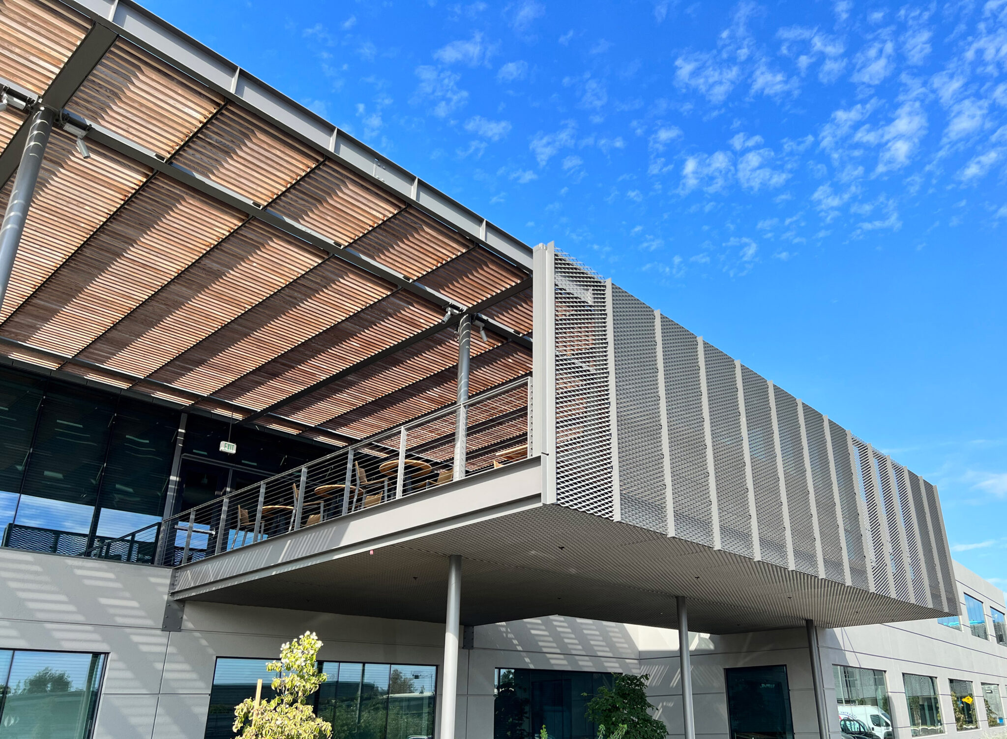Microsoft Corporate Office Expanded Mesh Parking Garage Screen