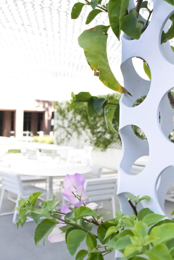 Perforated metal pavilion