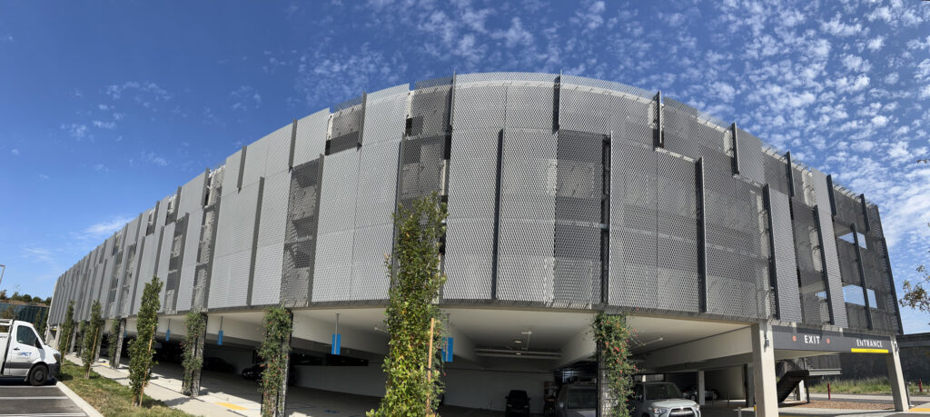 Microsoft Corporate Office Expanded Mesh Parking Garage Screen