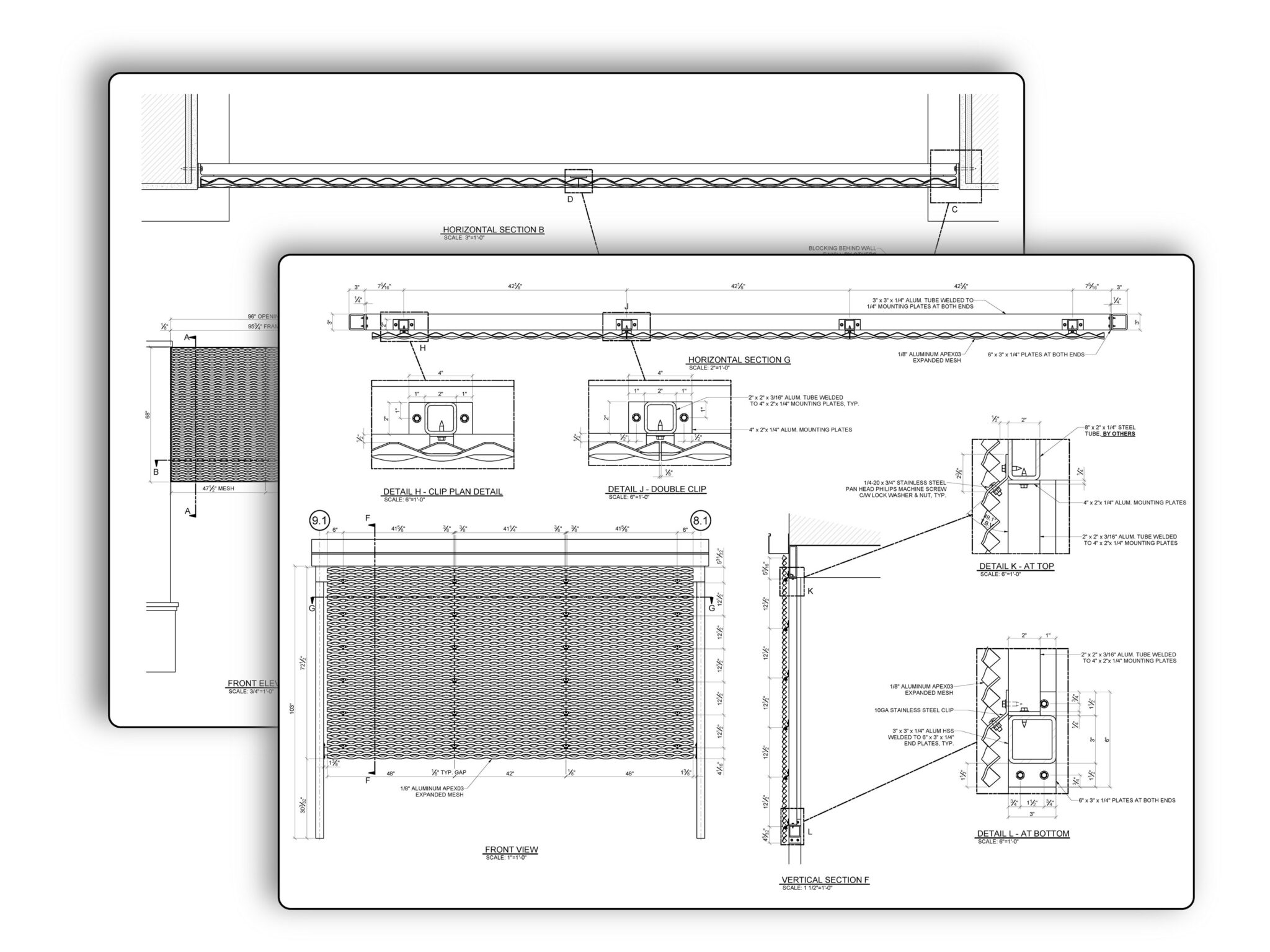 Expanded Mesh and Perforated Metal Detailing and Fabrication