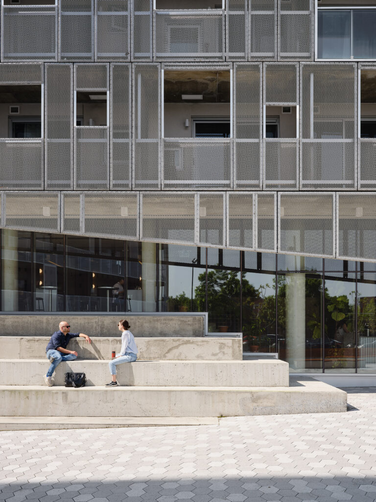 Expanded Mesh Screen and Balcony Railing For University Housing