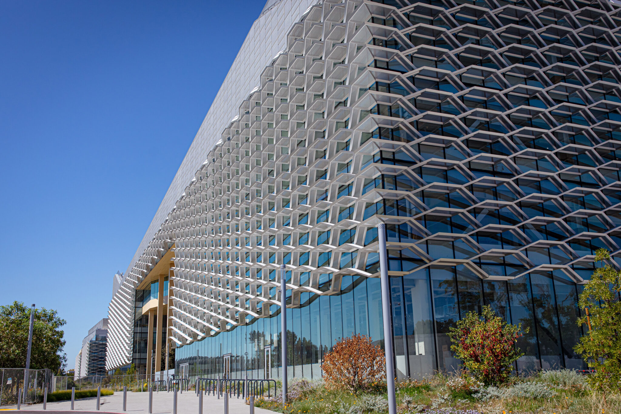 Expanded Mesh Facade Sunshade