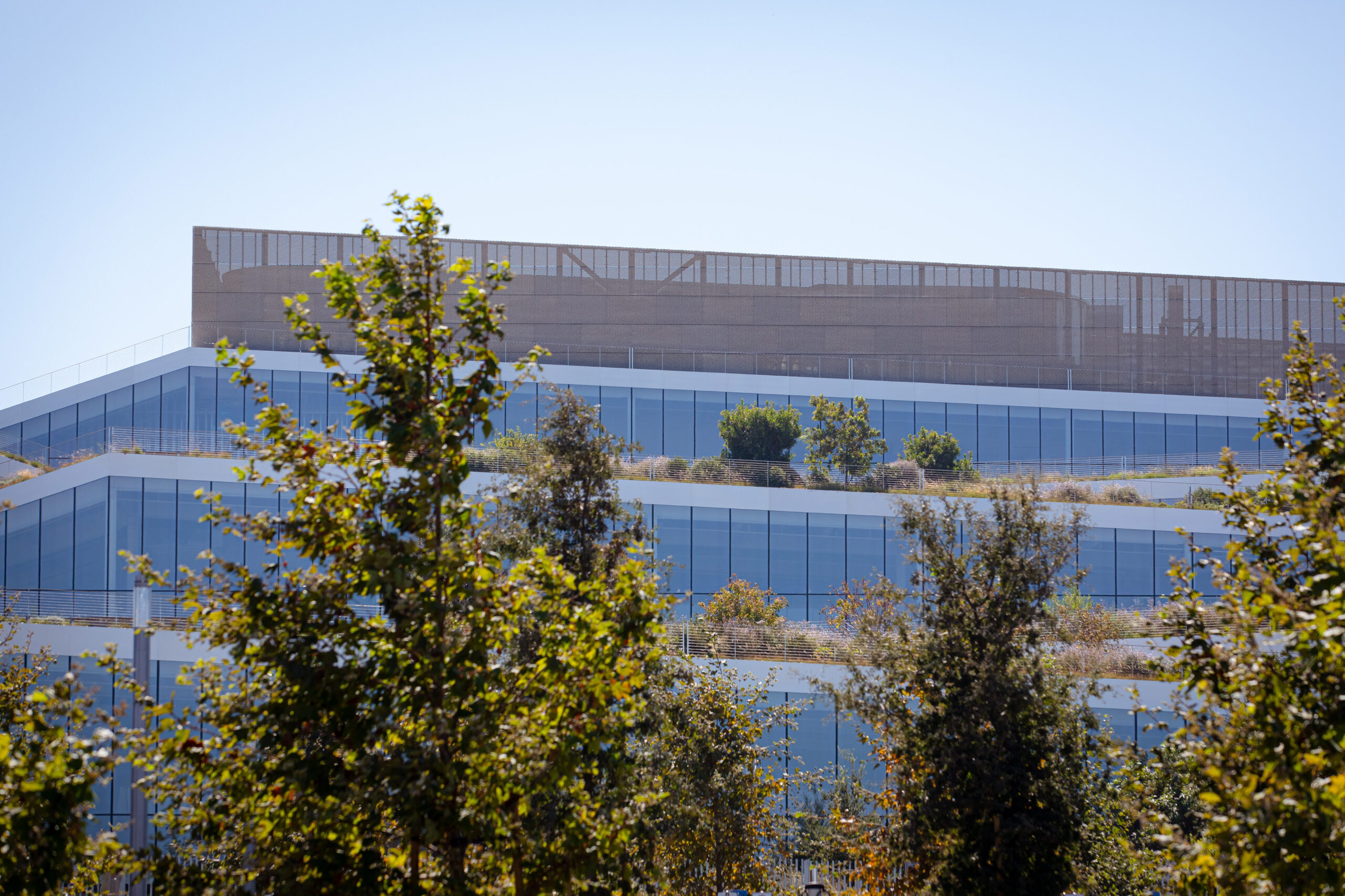 Expanded Mesh Facade Sunshade