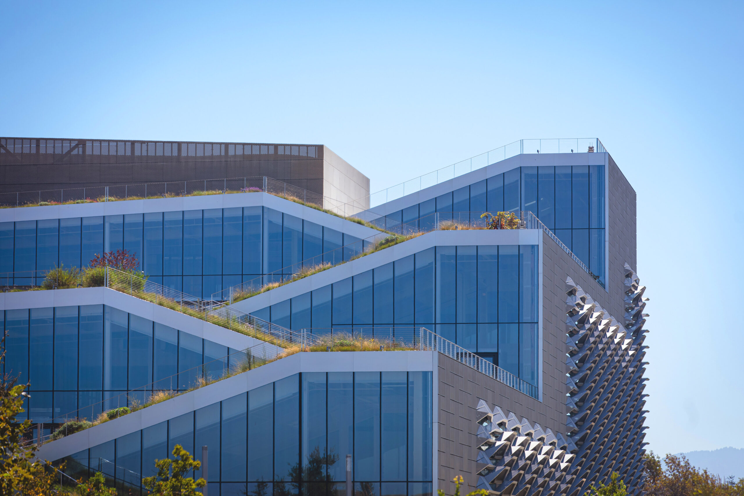 Expanded Mesh Facade Sunshade