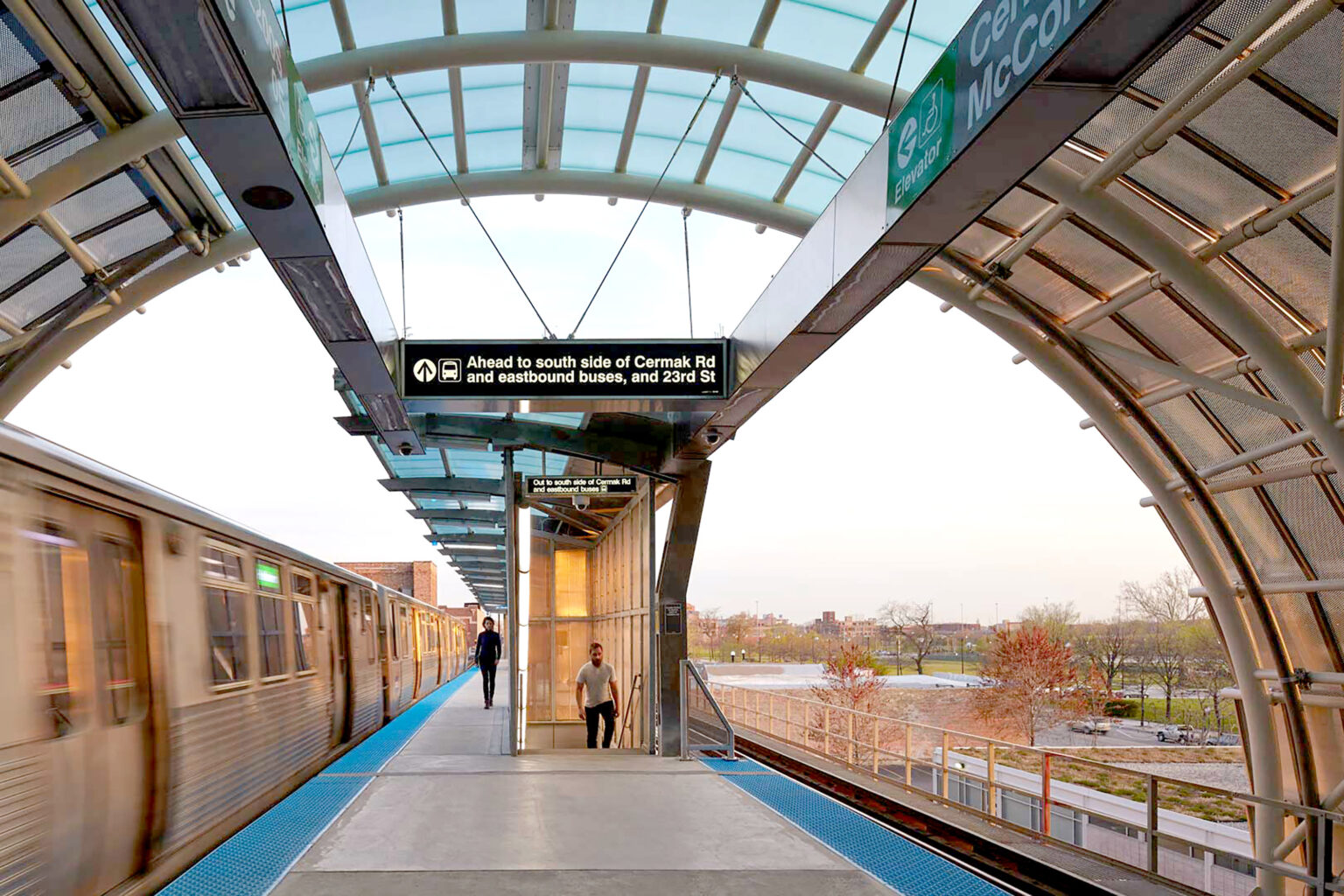 Train Station Perforated Metal Screens, Cladding, and Infill Panels